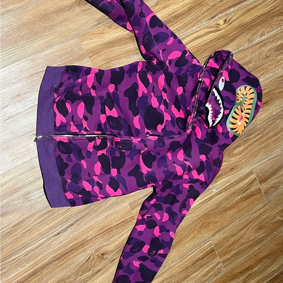 Bape | Jackets & Coats | Purple Bathing Ape Zip Up | Poshmark